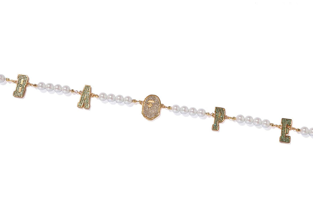 A BATHING APE BAPE PEARL NECKLACE – happyjagabee store