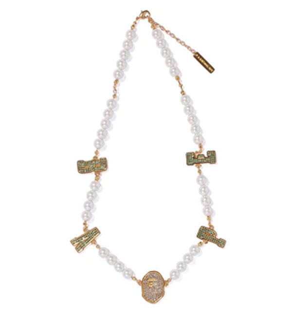 A BATHING APE BAPE PEARL NECKLACE – happyjagabee store