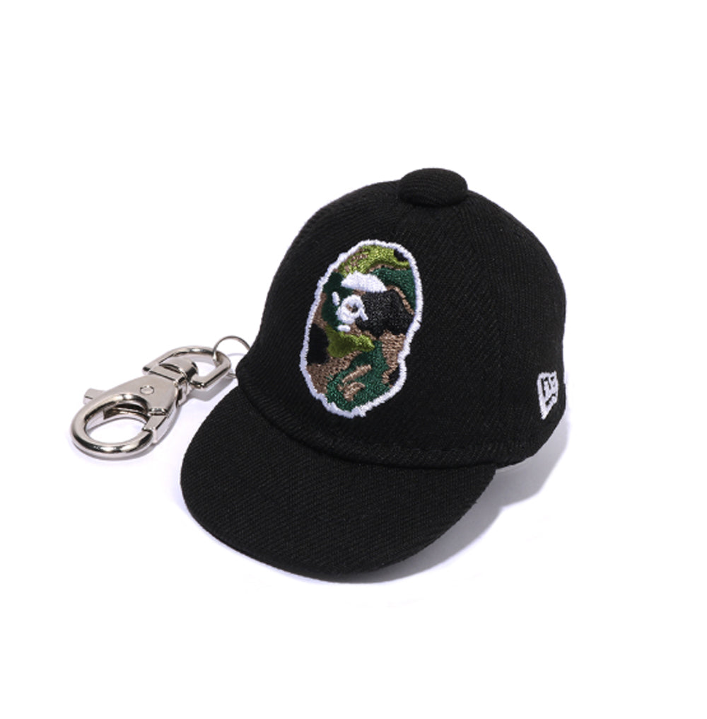 A BATHING APE BAPE KIDS ABC CAMO APE HEAD NEW ERA CAP KEY CHAIN ...