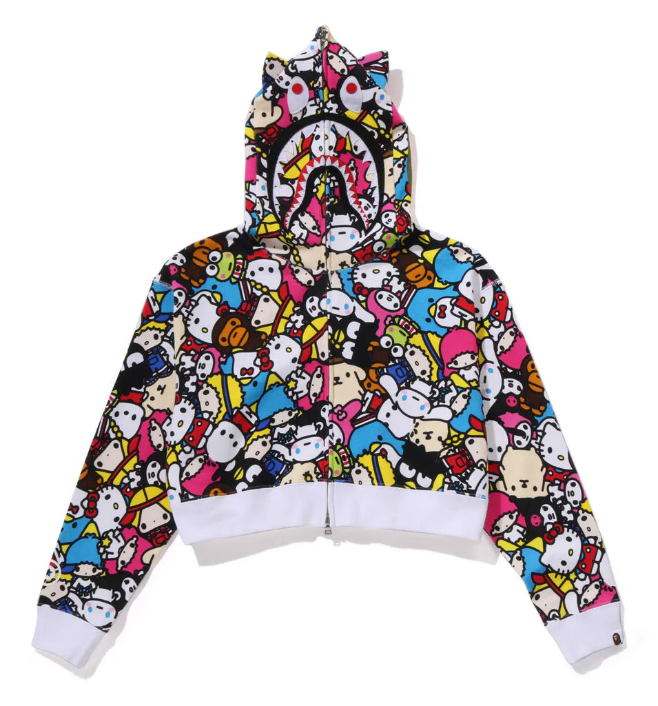 A BATHING APE Ladies' BABY MILO x SANRIO CHARACTERS CROPPED SHARK FULL ...