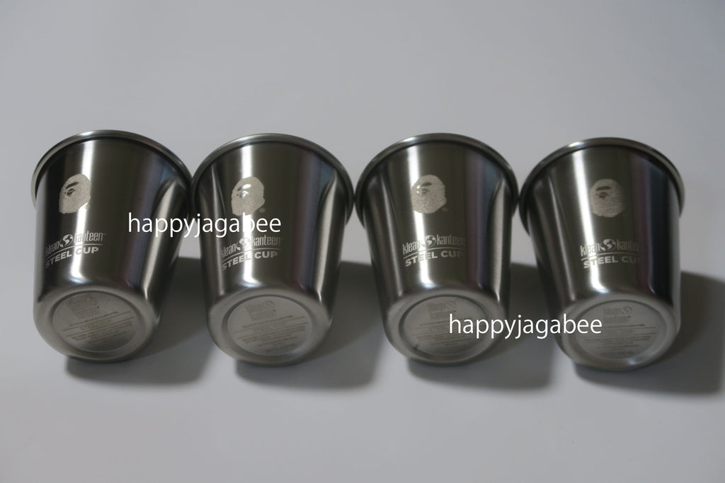 A BATHING APE BAPE KLEAN KANTEEN STEEL CUP 10oz 4 pcs SET ...