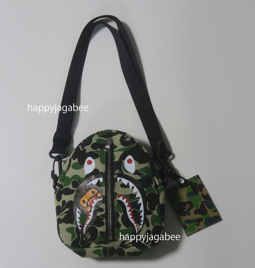A BATHING APE BAPE KIDS ABC CAMO MILO SHARK MINI SHOULDER BAG ...