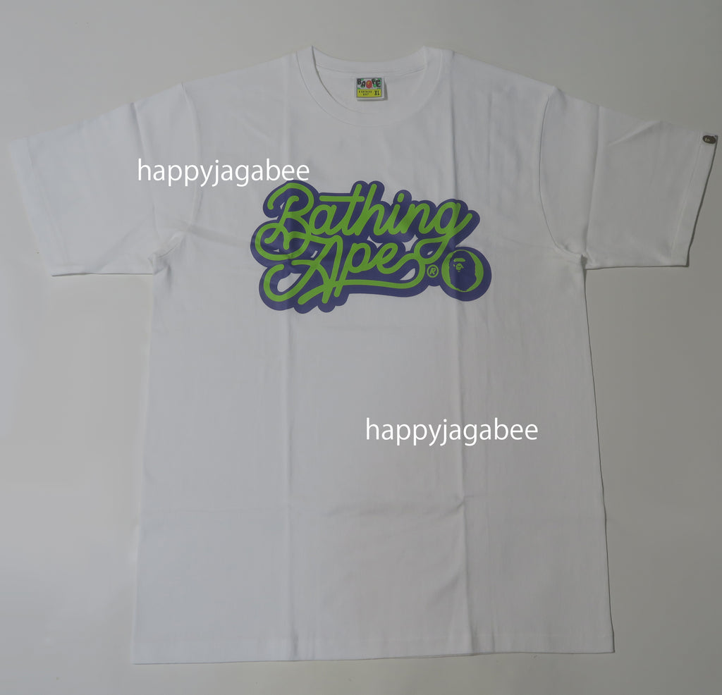 A BATHING APE BATHING APE SCRIPT LOGO TEE – happyjagabee store