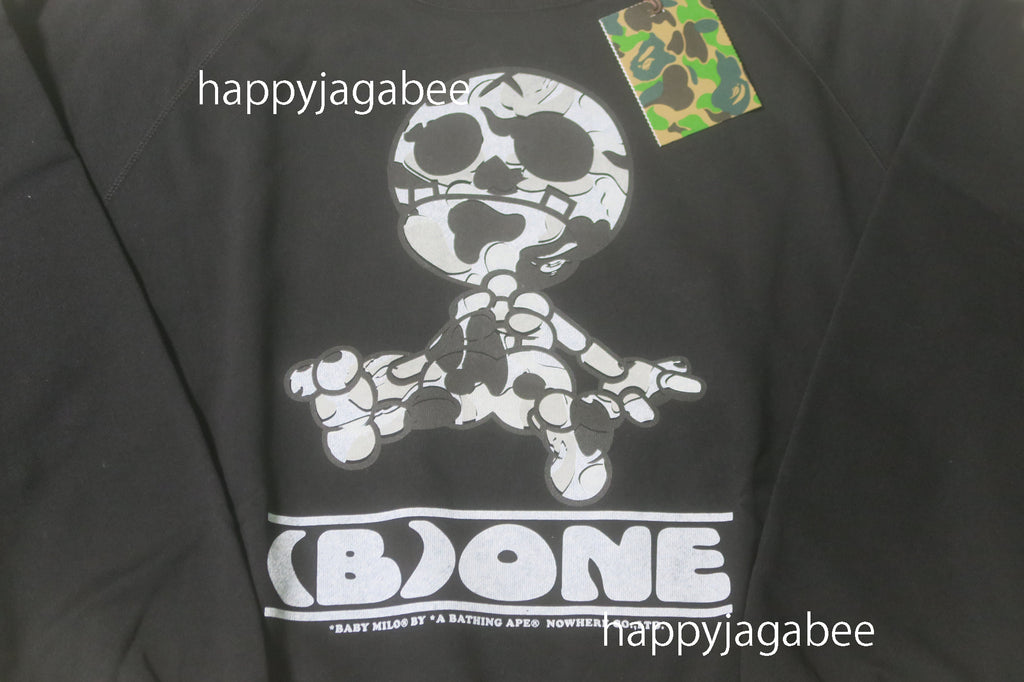 A BATHING APE BAPE HALLOWEEN MILO BONE RELAXED FIT CREWNECK SWEAT SHIR ...