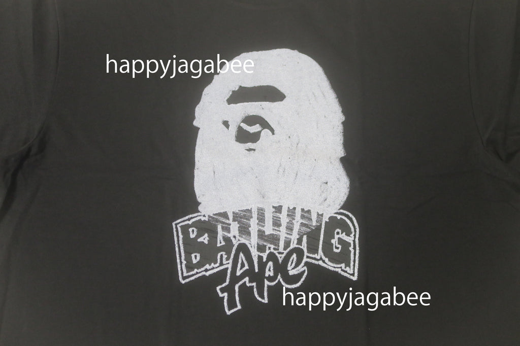 A BATHING APE HAND DRAWN APE HEAD RELAXED FIT TEE – happyjagabee store