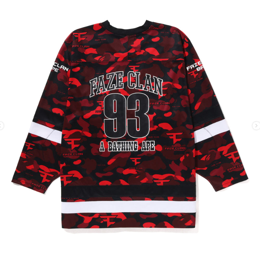 A BATHING APE BAPE x FAZE CLAN HOCKEY L/S TEE – happyjagabee store