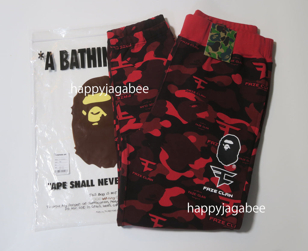 A BATHING APE BAPE x FAZE CLAN SWEAT PANTS – happyjagabee store